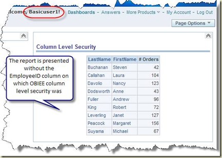 Oracle BI Blog - EPM, Business Intelligence, and OBIEE: OBIEE Data Security - Column Level Security